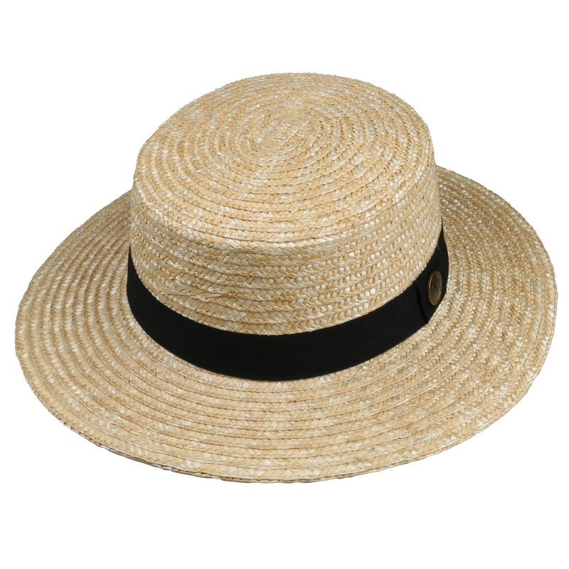 Straw Boater Hat - Etsy