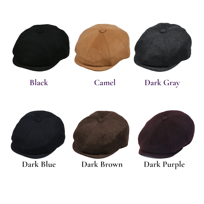Camel Wool 8 Panels Newsboy Cap, Peaky Blinders Hat, Baker Boy Hat ...