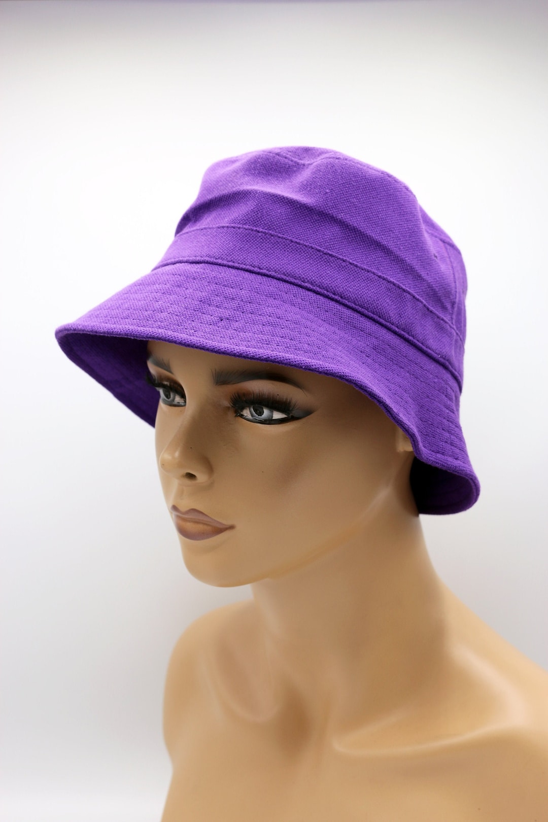 Purple Cotton Bucket Hat Women Bucket Hat One Size Hat Women Summer