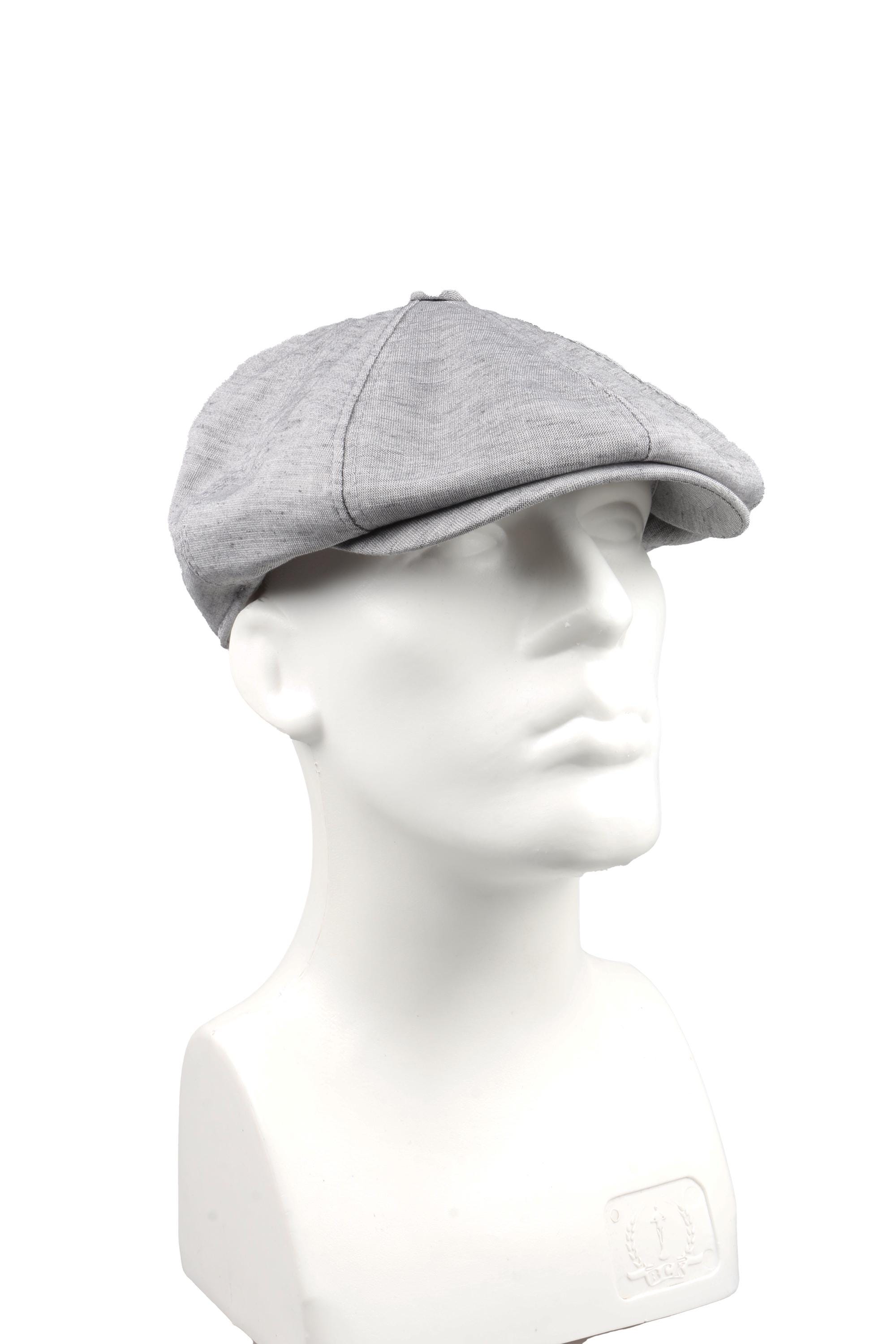 Light Gray Linen Summer 8 Panel Newsboy Cap, Peaky Blinders Hat ...