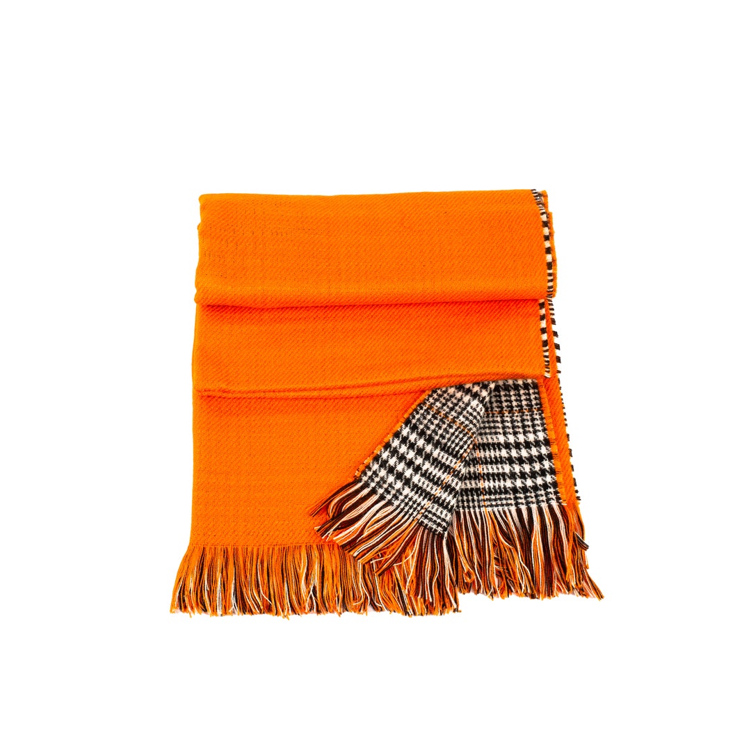 Orange Double Sided Winter Oversize Women Scarf, Winter Shawl, Women ...