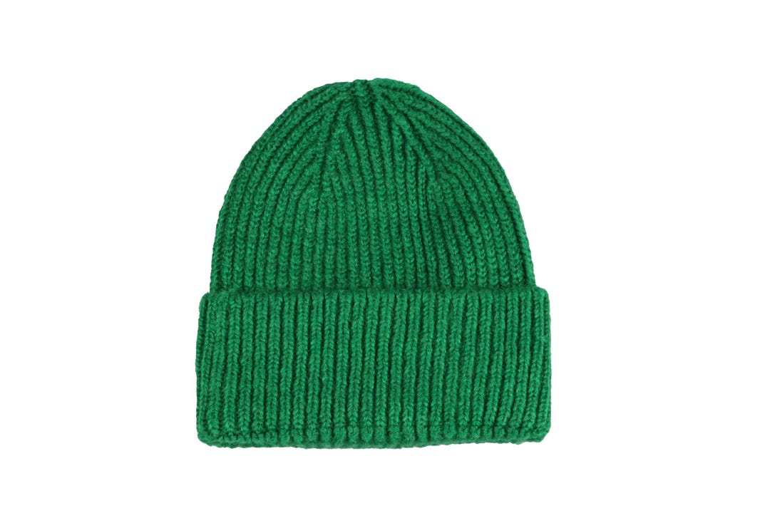 Green Seamless Unisex Beanie Cap, Acrylic Beanie, Hatsquare Winter ...