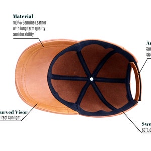 Chocolate Brown Leather Baseball Cap, Hatsquare Leather Baseball Cap ...