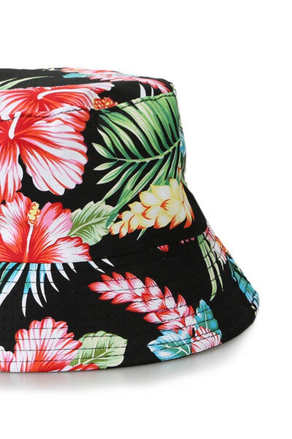 Black Floral Bucket Hat
