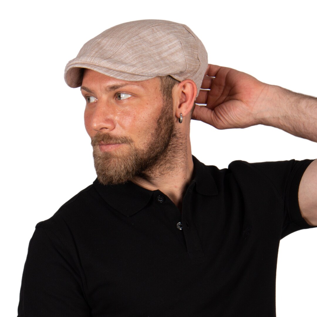 Camel Cotton Summer Flat Cap, Hatsquare Peaky Blinders Hat, Baker Boy ...