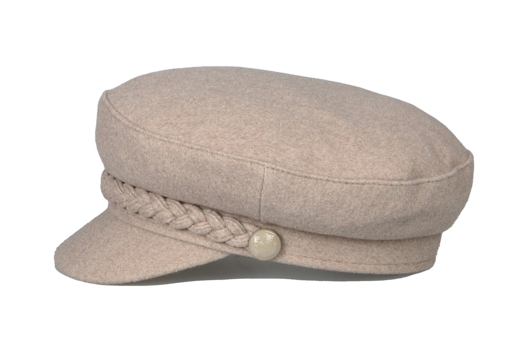 Beige Women Fiddler Hat, Women Wool Blend Newsboy Cap, Cabbie Hat ...