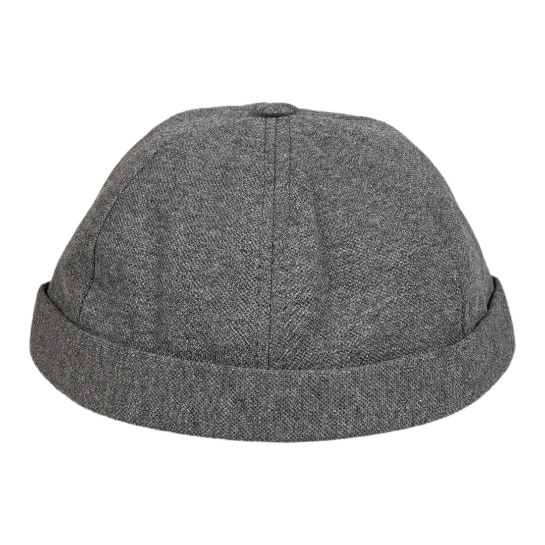 Gray Cotton Docker Hat, Summer Man Beanie Cap, Sailor Military Brimless ...