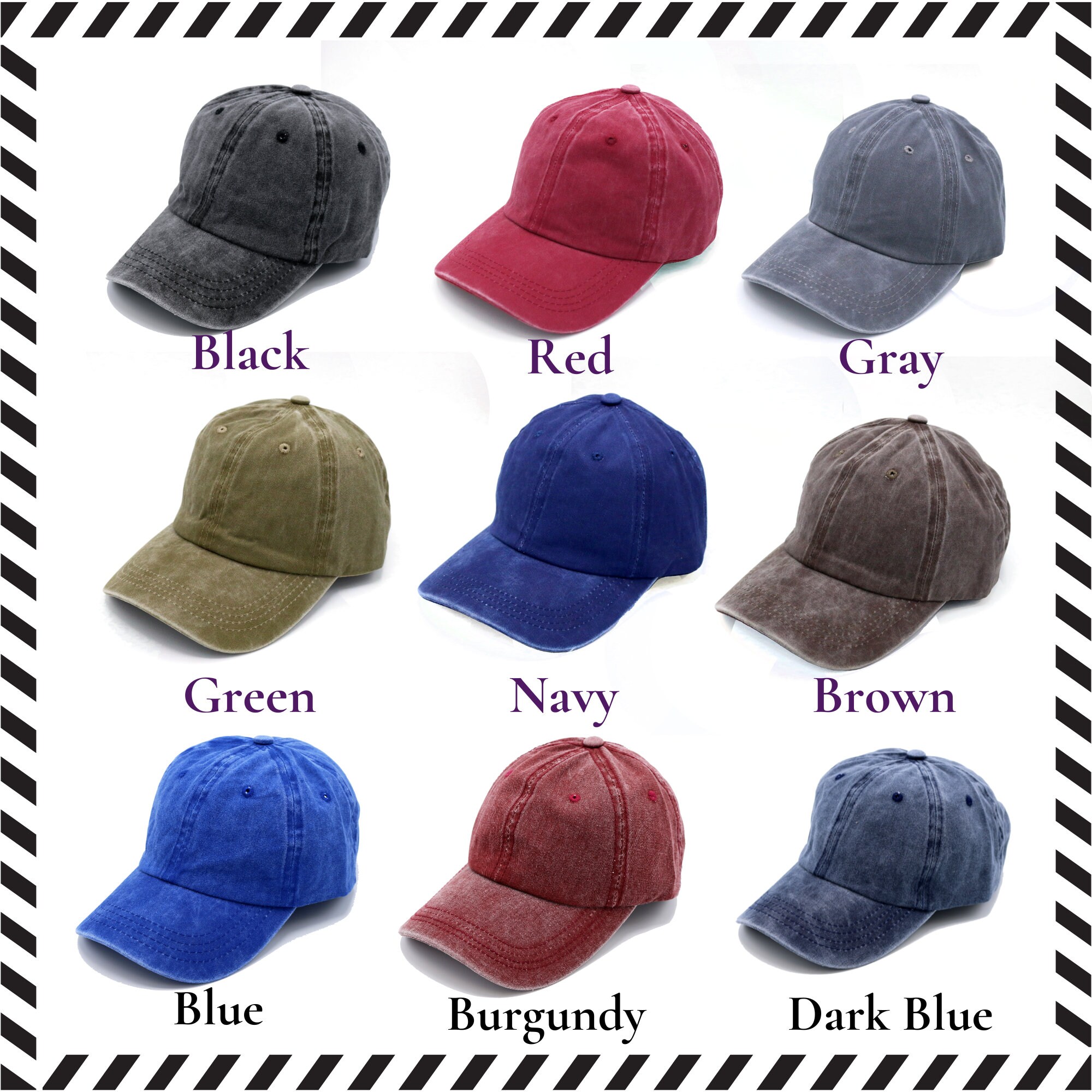 Cotton Baseball Cap Baseball Hat Pigment Dyed Cap Men - Etsy