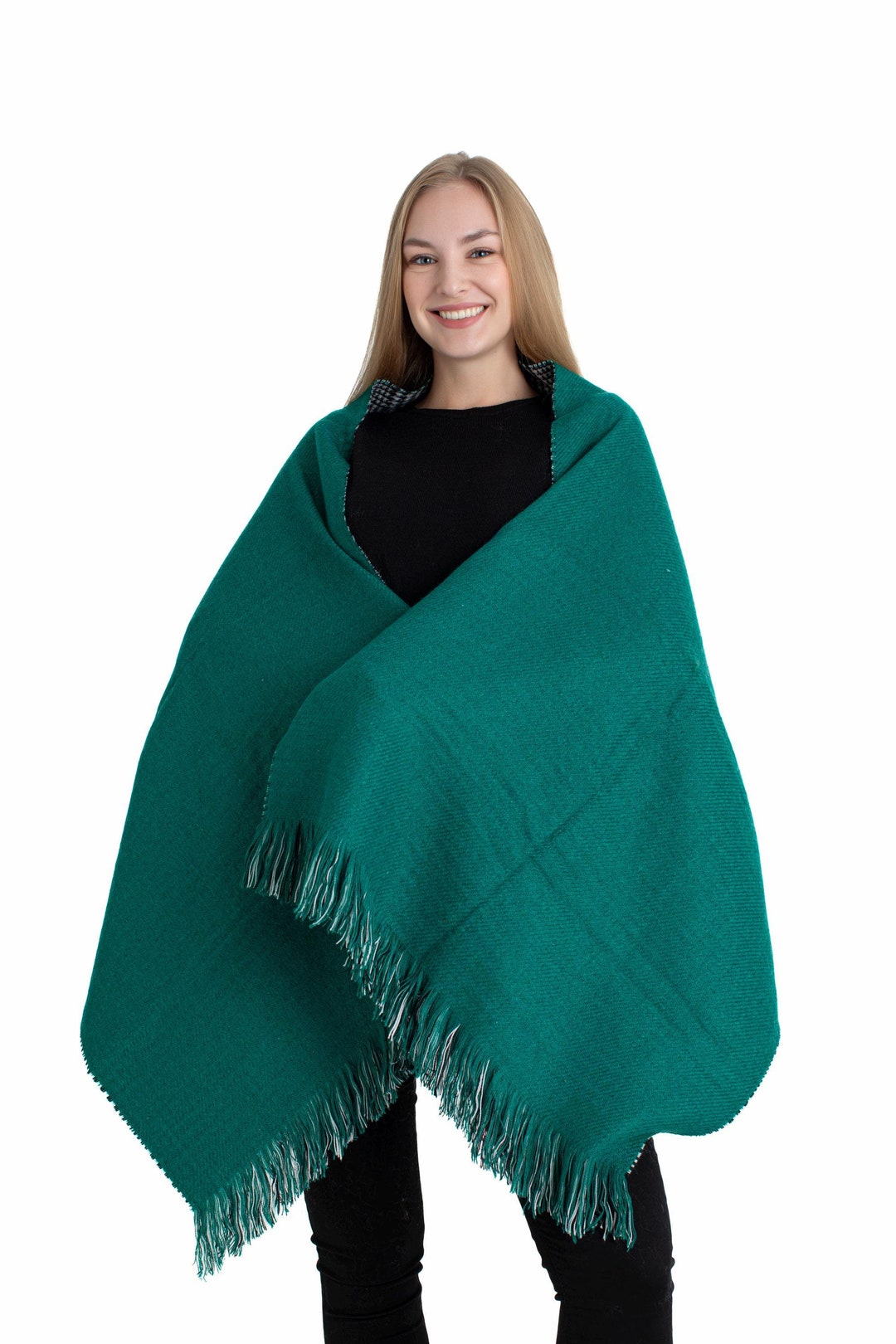 Colorful Double Sided Winter Oversize Women Scarf, Winter Shawl, Women ...