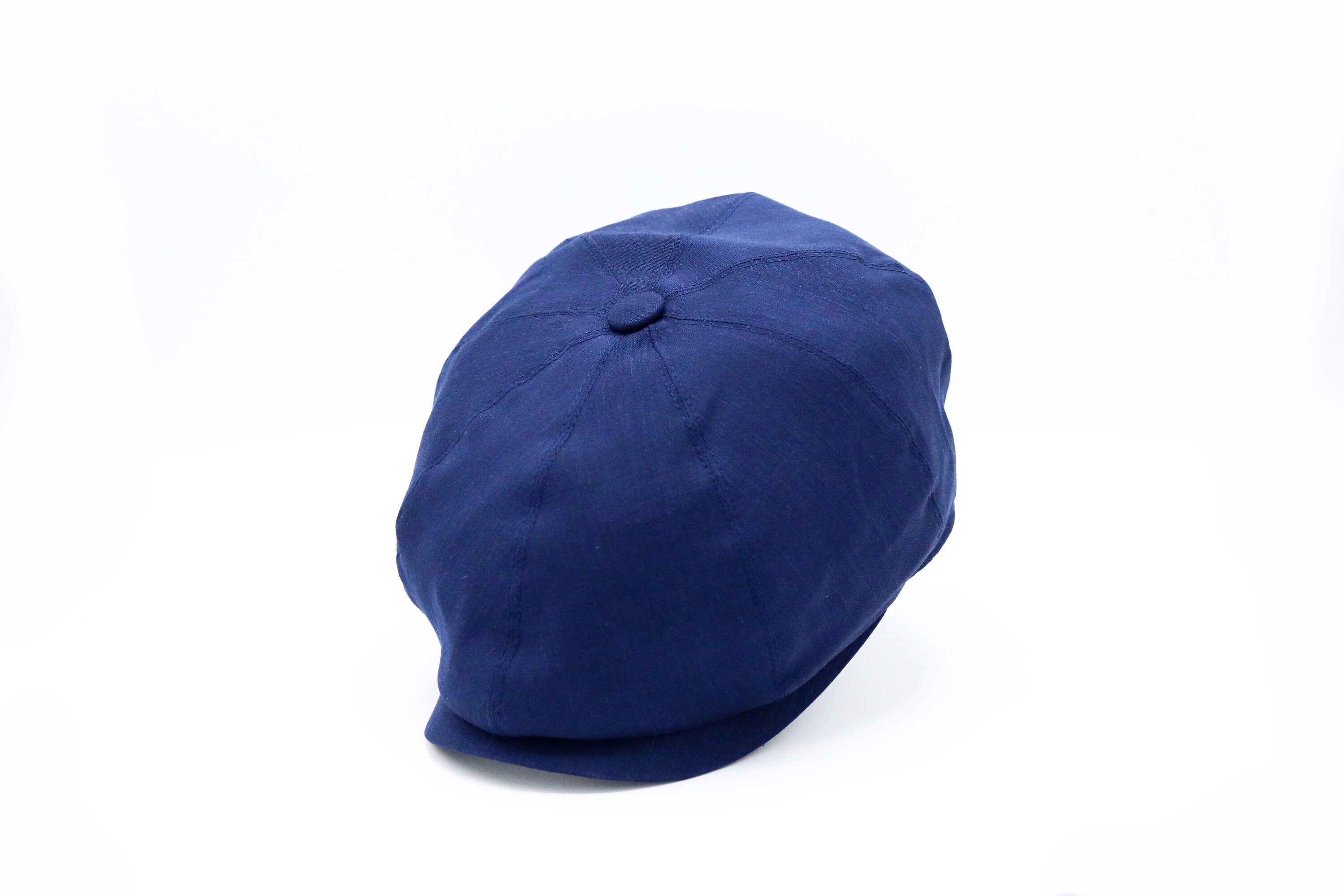 Navy Blue Summer Linen 8 Panels Cap Peaky Blinders Hat Baker - Etsy