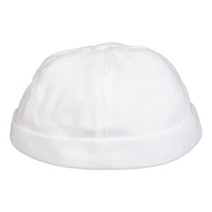 White Cotton Docker Hat, Summer Man Beanie Cap, Sailor Military ...