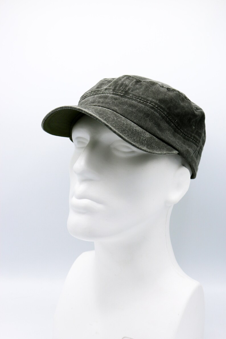 Forest Green Summer Pigment Dyed Cotton Military Cap Army - Etsy