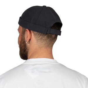 Dark Gray Cotton Docker Hat, Summer Man Beanie Cap, Sailor Military ...