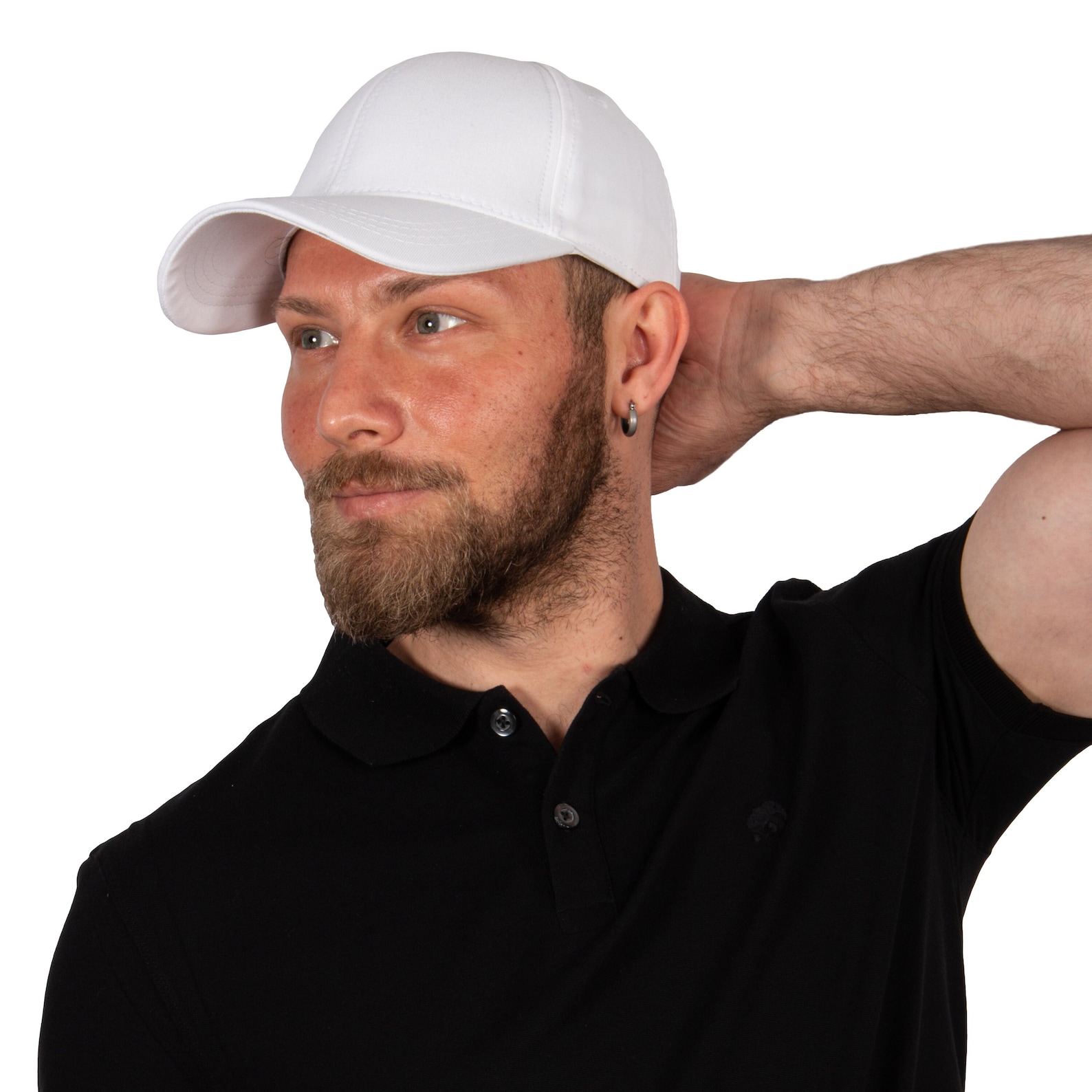 White Cotton Fabric Baseball Cap, Hatsquare Baseball Hat, Men Summer ...