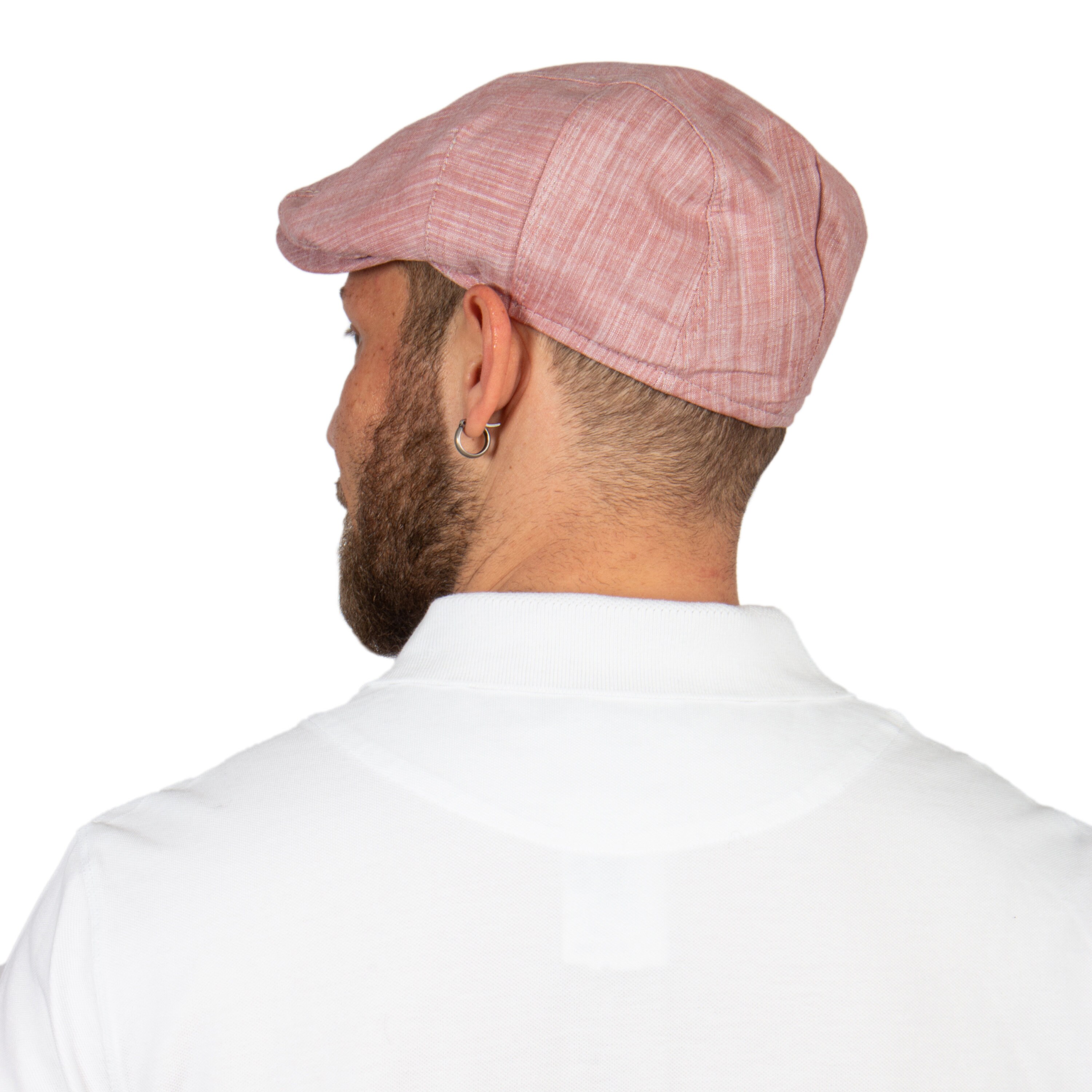 Light Red Cotton Linen Flat Cap, Peaky Blinders Style - Etsy
