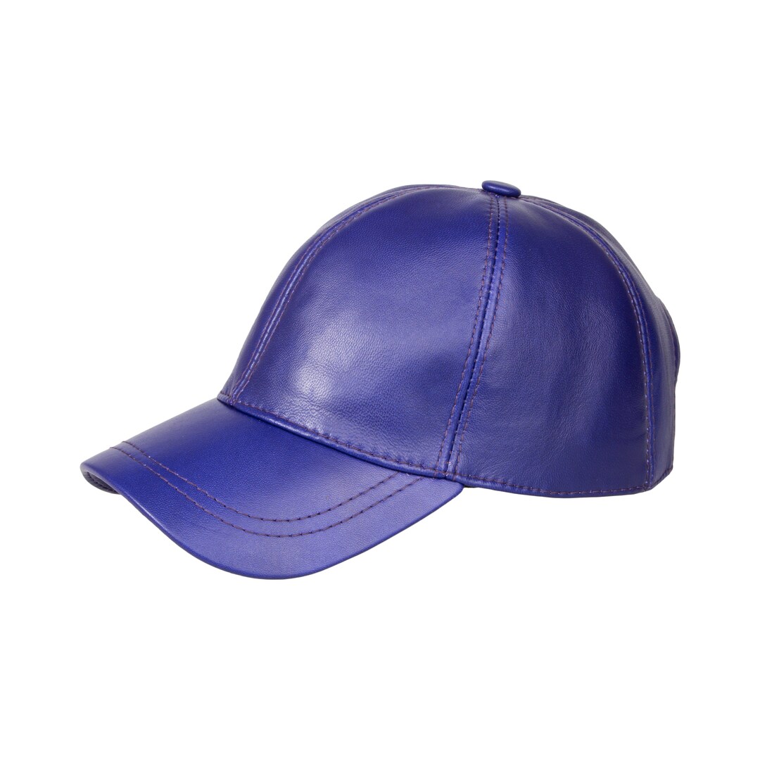 Purple Leather Baseball Cap, Hatsquare Baseball Cap, Woman Leather Hat ...