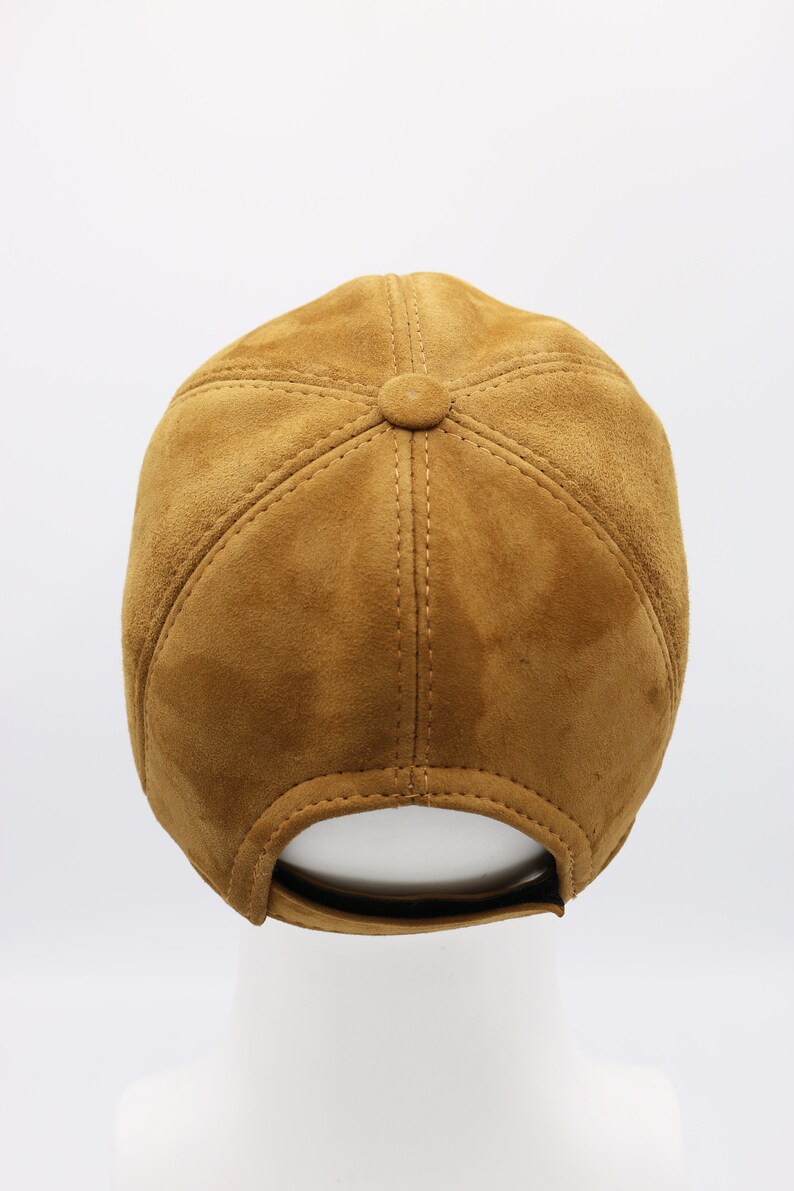 Mustard Yellow Suede Baseball Cap Hatsquare Leather Hat - Etsy