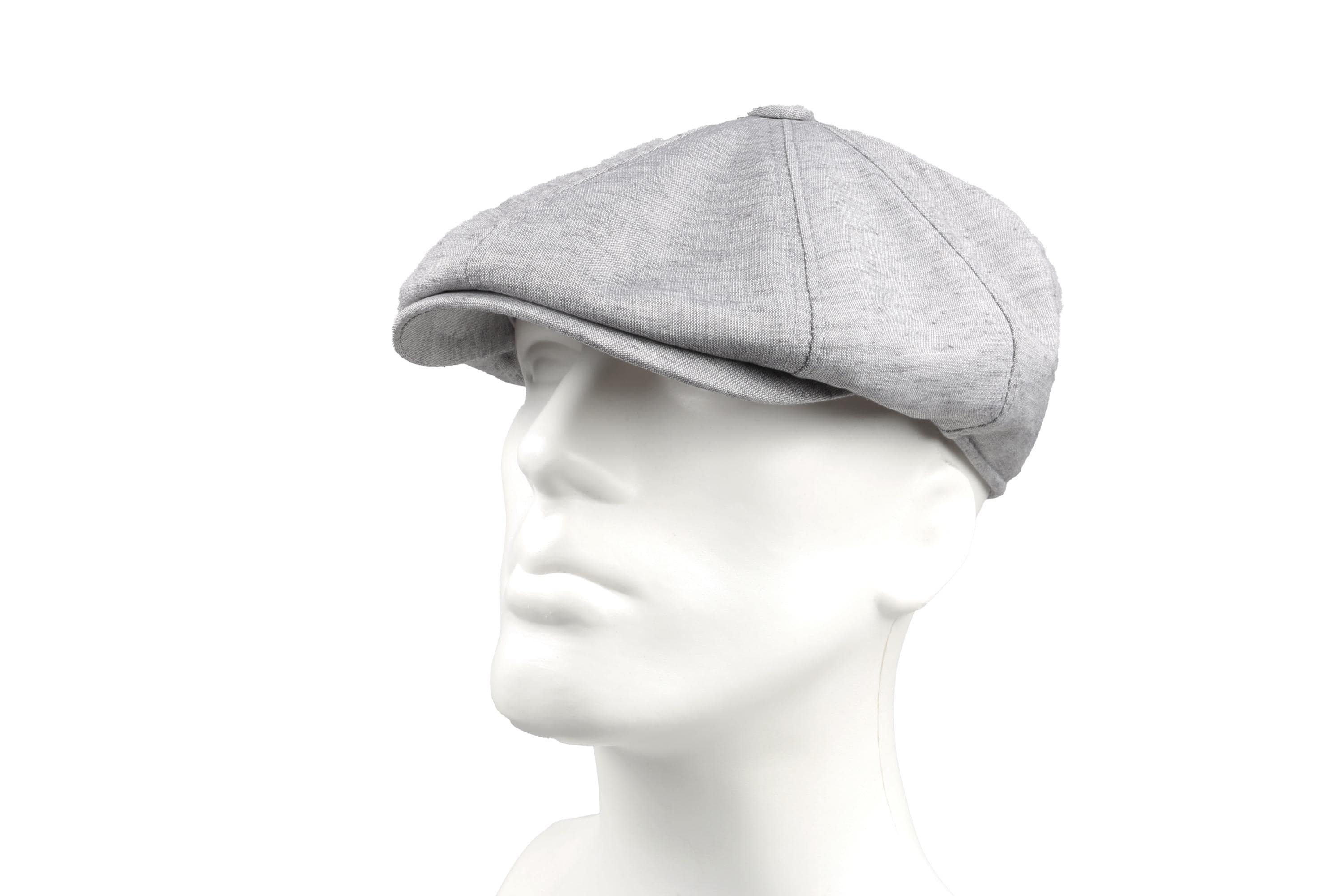 Light Gray Linen Summer 8 Panel Newsboy Cap, Peaky Blinders Hat ...