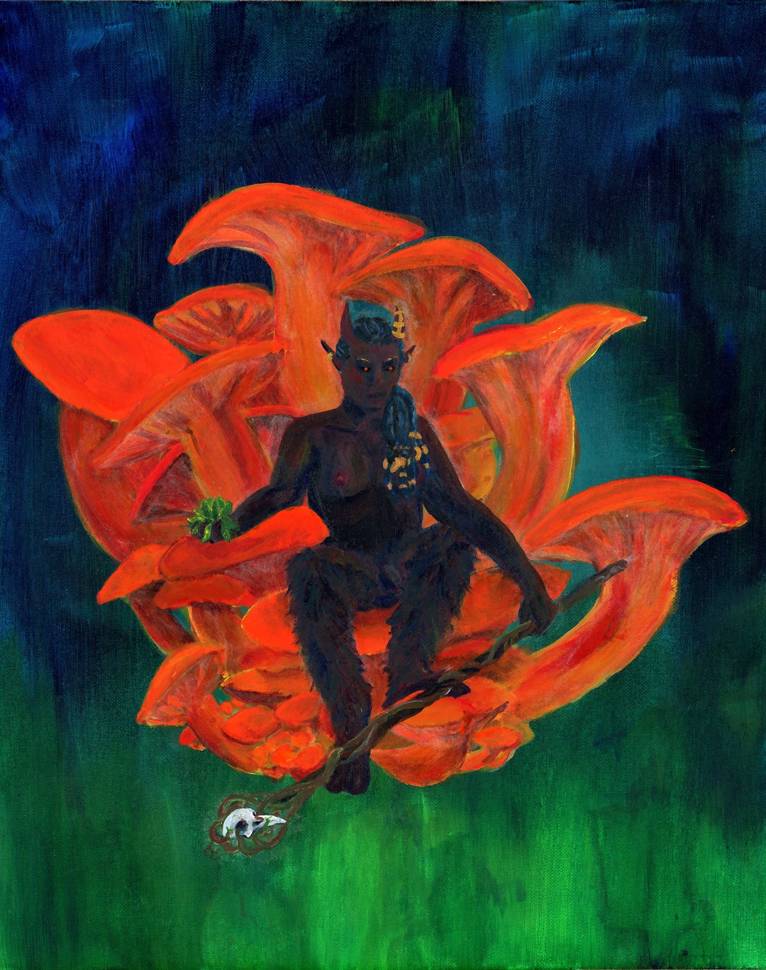 Mushroom Monarch, Fine Art Print, Fantasy Art, Wall Decoration, Art ...
