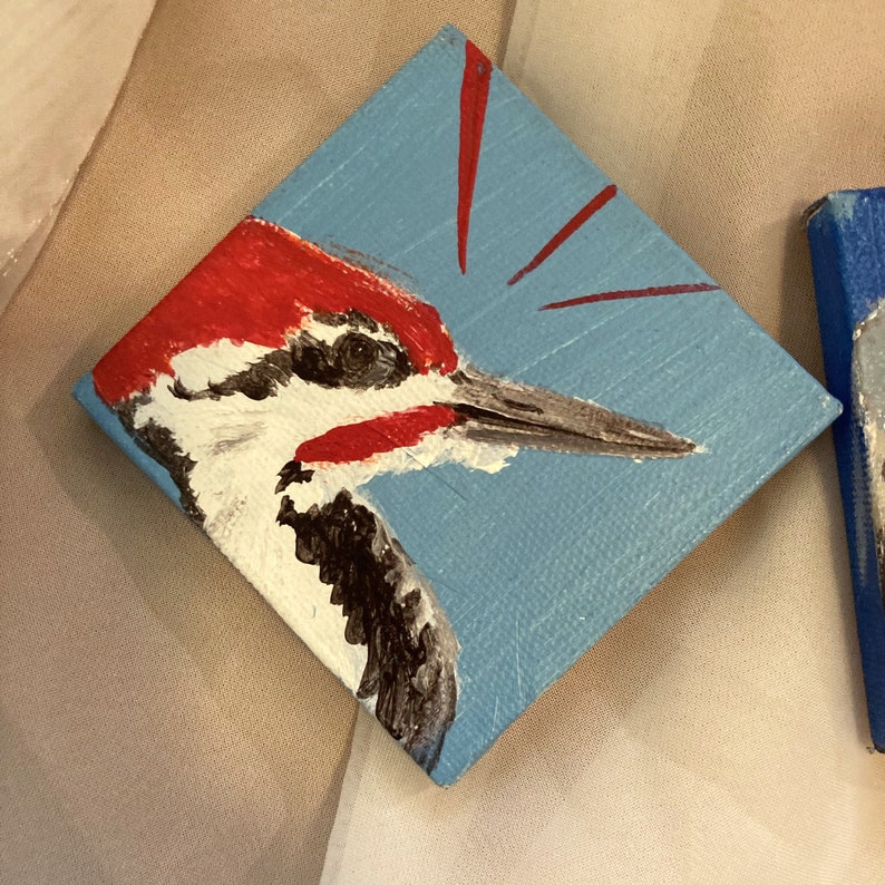 Backyard Birds Miniature Migratory Bird Triptych Set of 3 Canvases ...