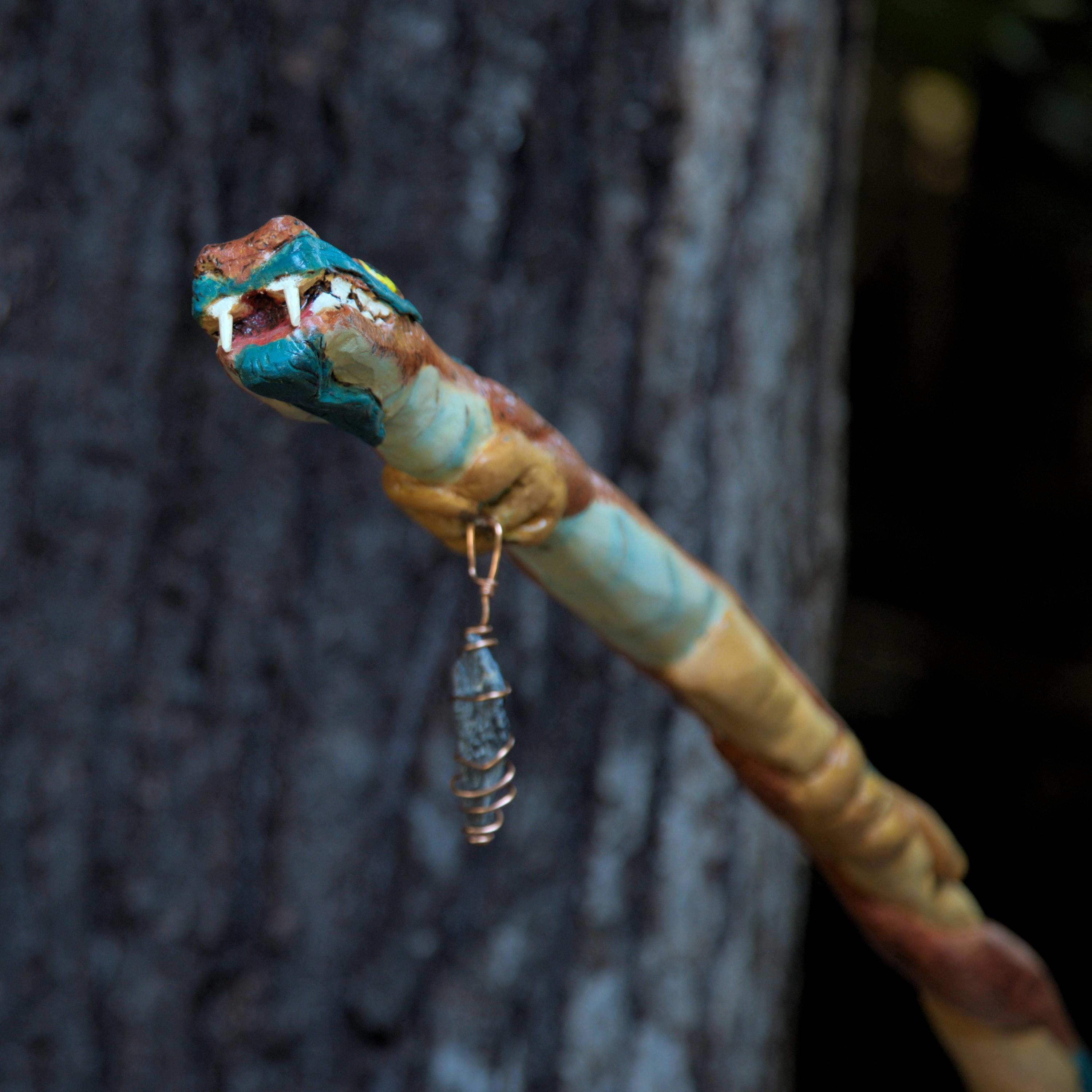 Eastern Chinese Dragon Walking Stick, Carving, Artistic (yellow Tulip ...