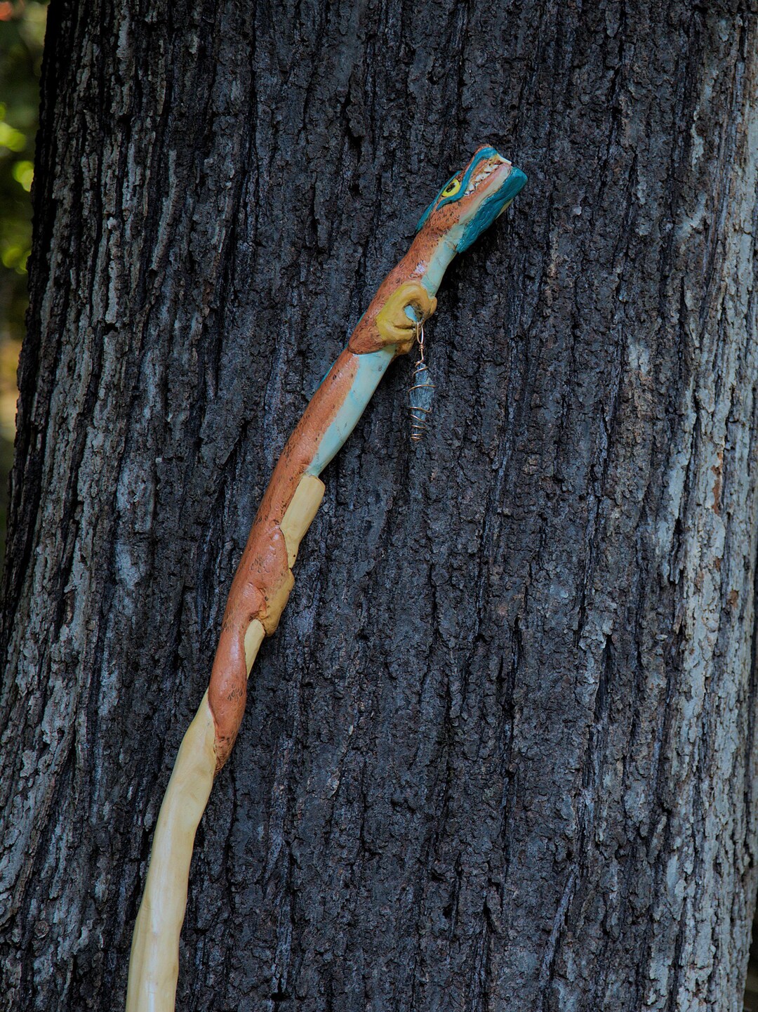 Eastern Chinese Dragon Walking Stick, Carving, Artistic (yellow Tulip ...