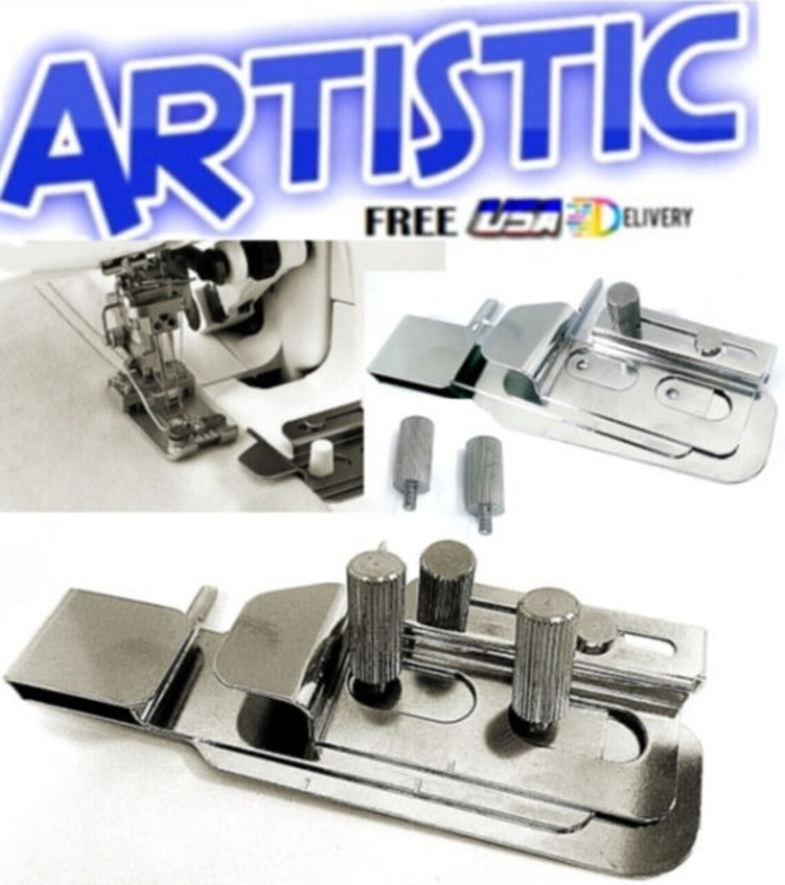 Adjustable Folder Hemmer for Coverstitch Hem GUIDE for Juki Serger MCS ...