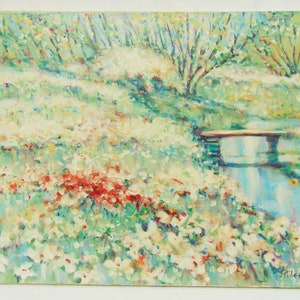 Matthew Miles Garden Landscape Oil on Canvas Painting - Etsy