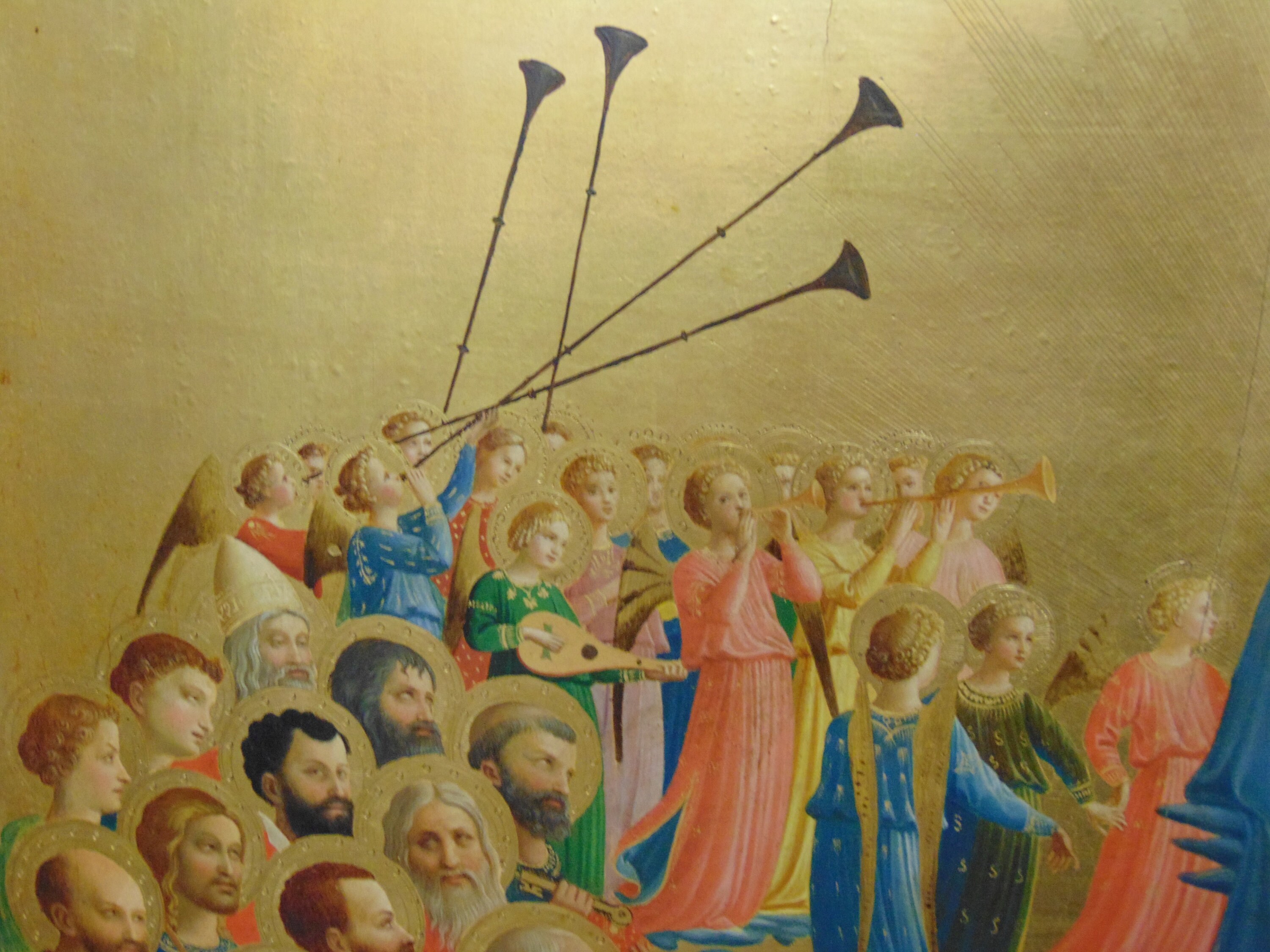Antique Tempera and Karat Gold Leaf on Board in Karat Gold and Black ...