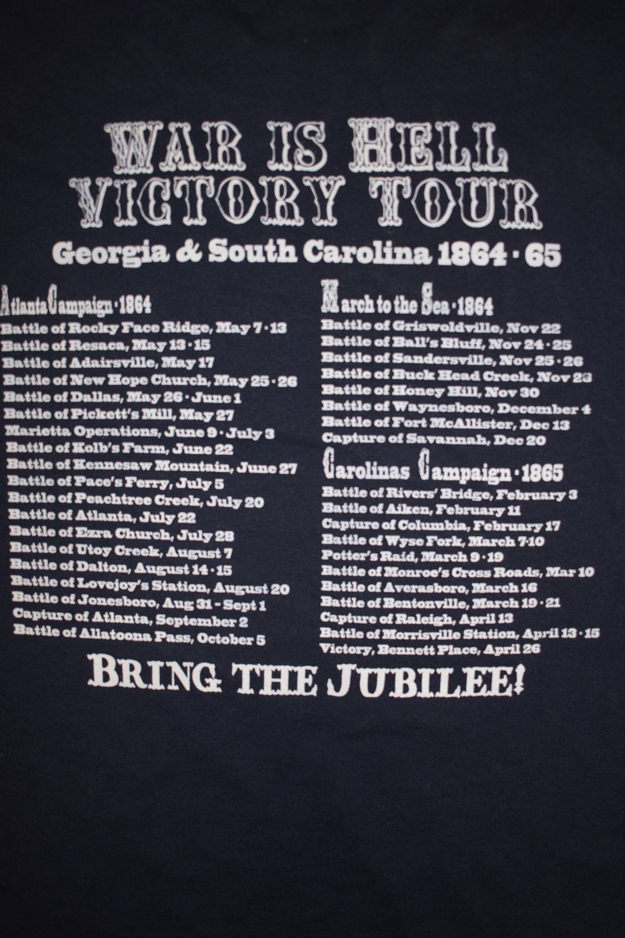 Shermans Bummers War is Hell ACW Union Yankee Civil War Tour Shirt Mens ...