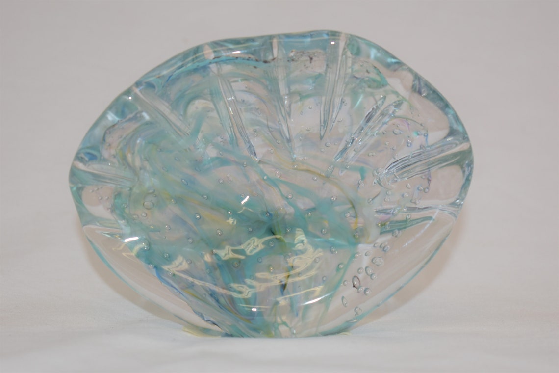 Hand Blown Glass Seashell Sculpture - Etsy
