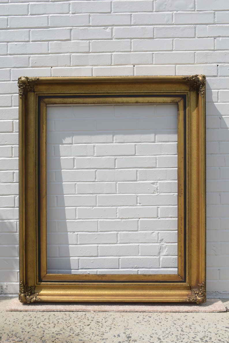 Large Antique Finished Corner Frame Gold and Black - Etsy
