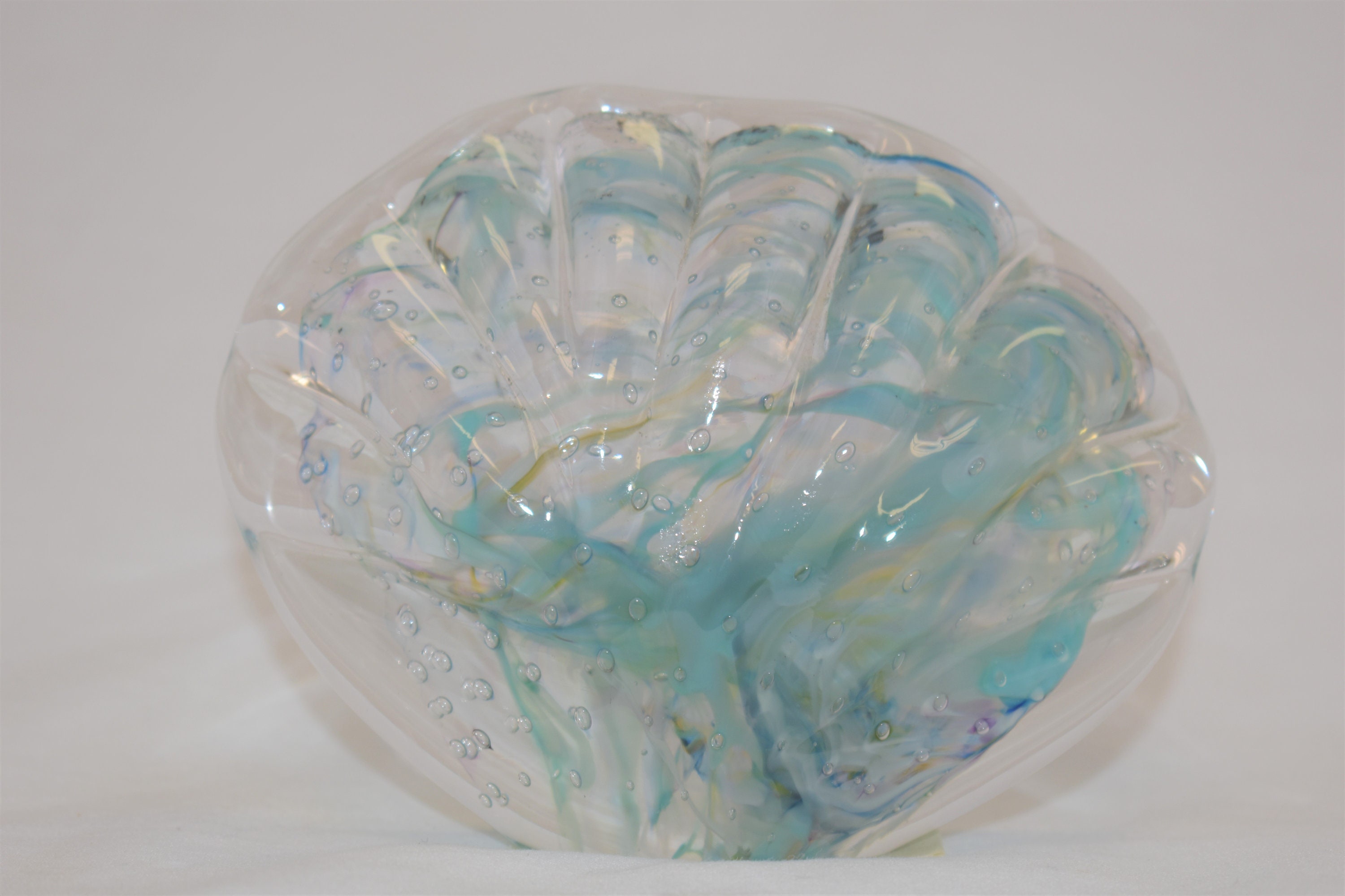 Hand Blown Glass Seashell Sculpture - Etsy