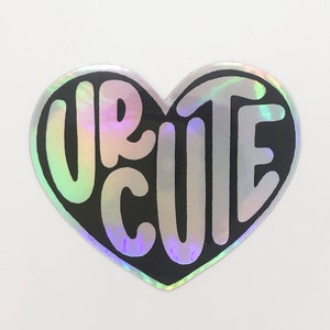 UR Cute Holographic Sticker, Vinyl Sticker, Waterproof - Etsy