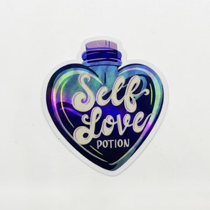 Self Love Potion Sticker, Holographic Sticker, Cute Accessories ...