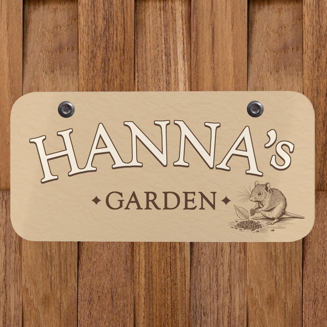 Personalized Garden Plaque, Custom Garden Gate Sign, Outdoor House ...