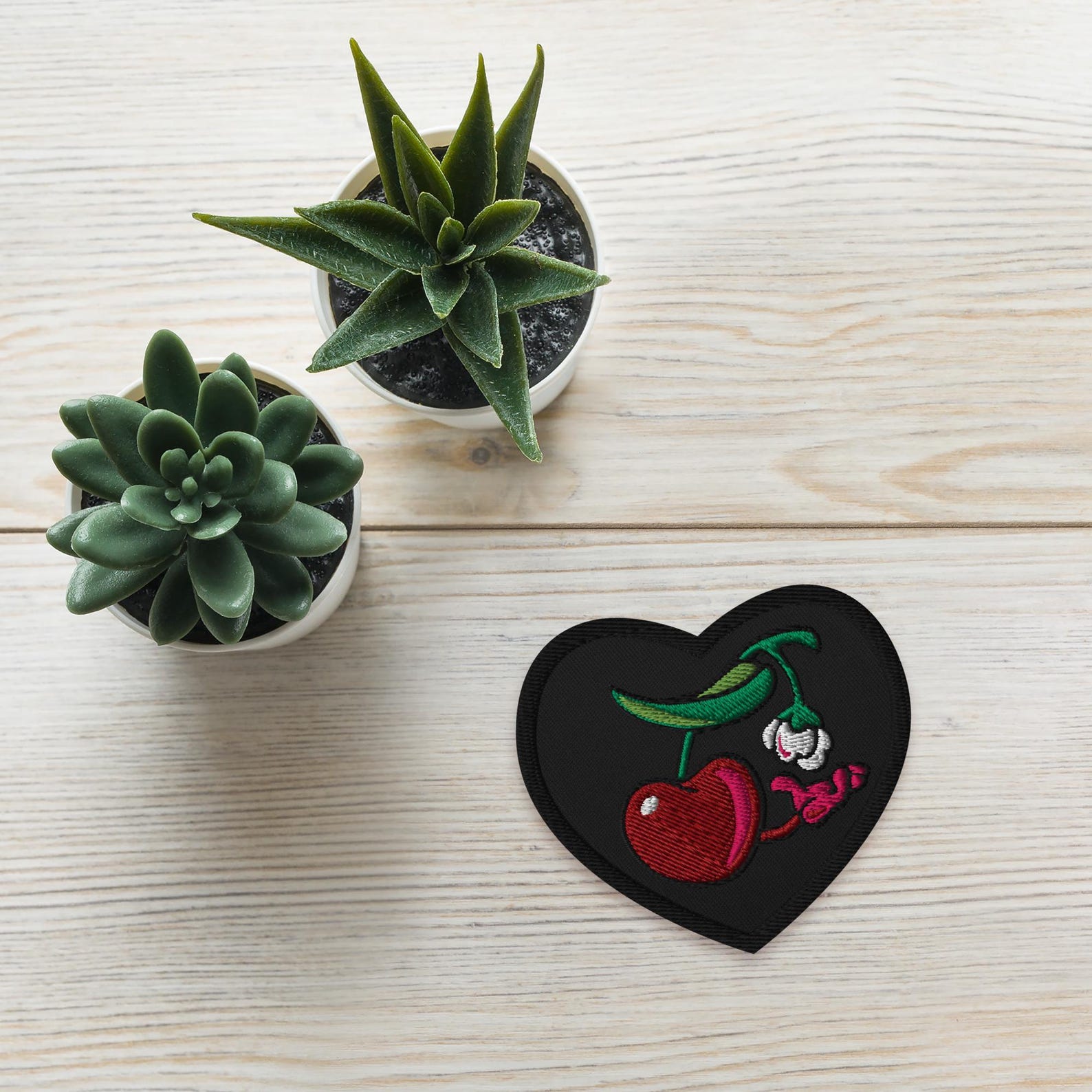 Cute Cherry Embroidered Patch, Kawaii Fruit Iron-on Applique, Y2K Style ...
