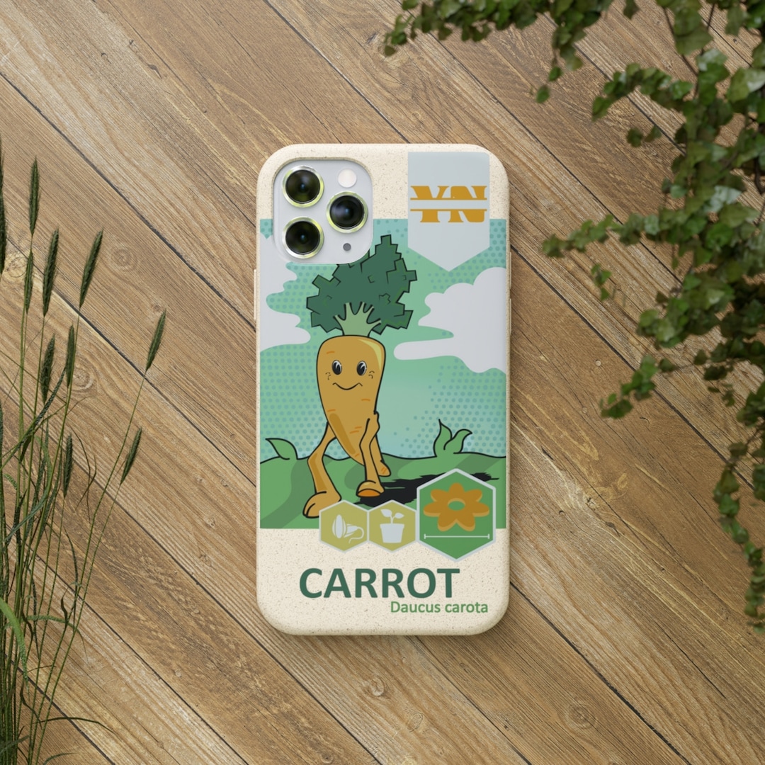 Funny Biodegradable Carrot Phone Case, Daucus Carota Seed Case, Eco ...