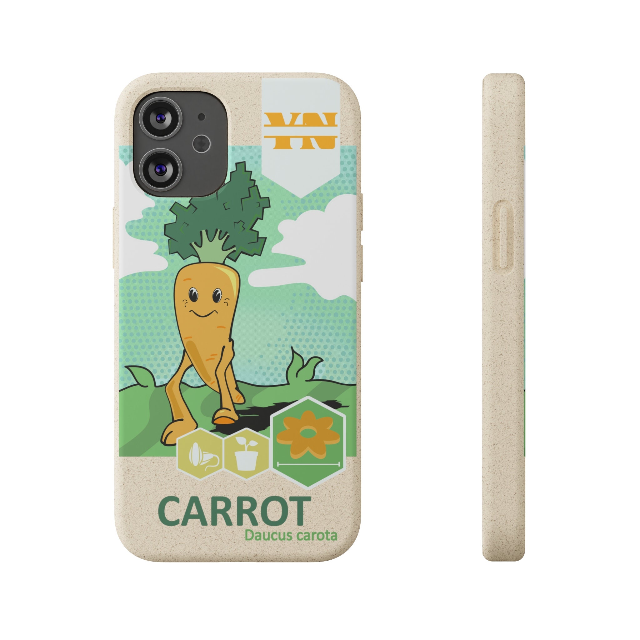 Funny Biodegradable Carrot Phone Case, Daucus Carota Seed Case, Eco ...