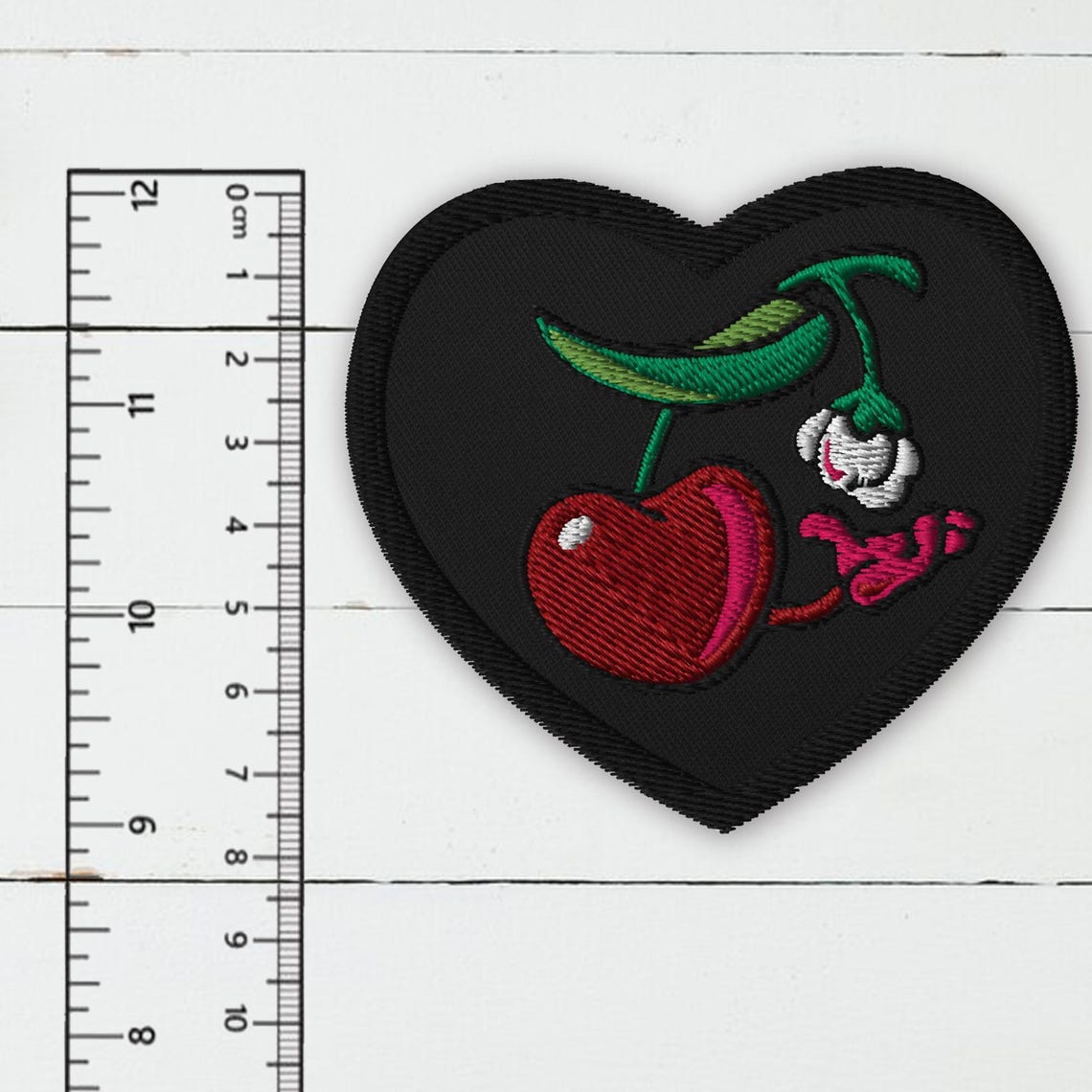 Cute Cherry Embroidered Patch, Kawaii Fruit Iron-on Applique, Y2K Style ...