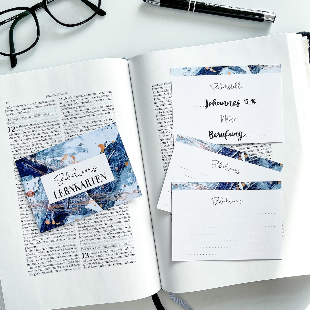 Bible Verse Flashcards A5 | Memorize Bible Verses | Design Made From ...