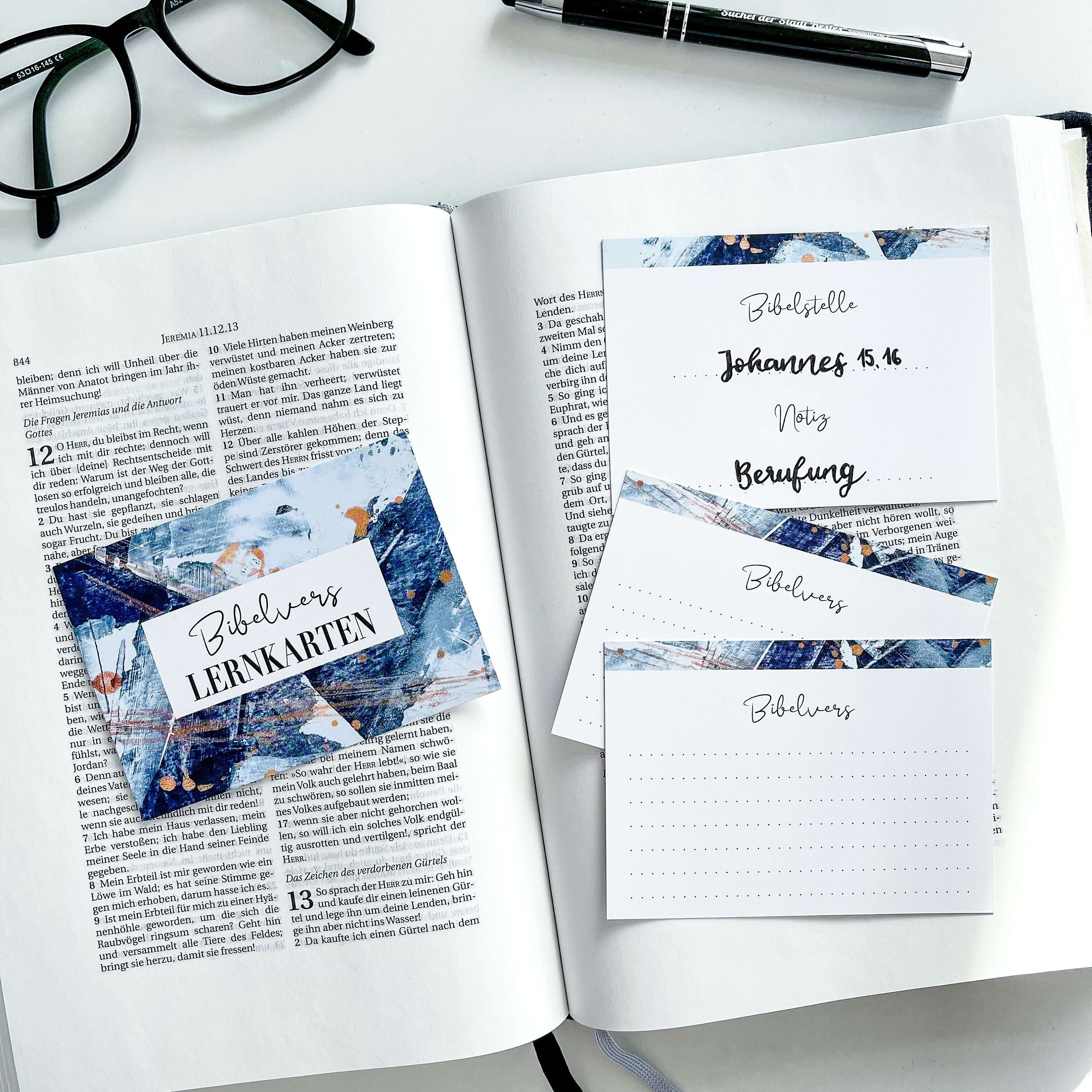 Bible Verse Flashcards A5 Memorizing Bible Verses Design - Etsy
