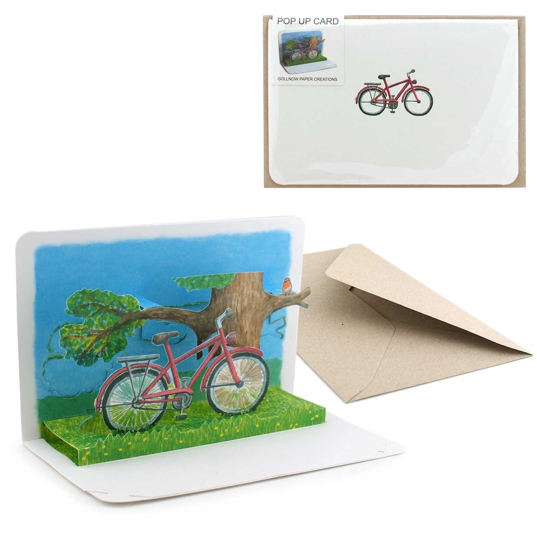 Bicycle Pop-up Card - Etsy