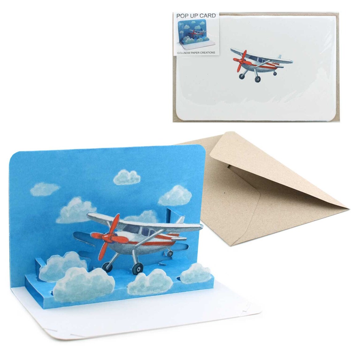 Plane Pop-up Card - Etsy