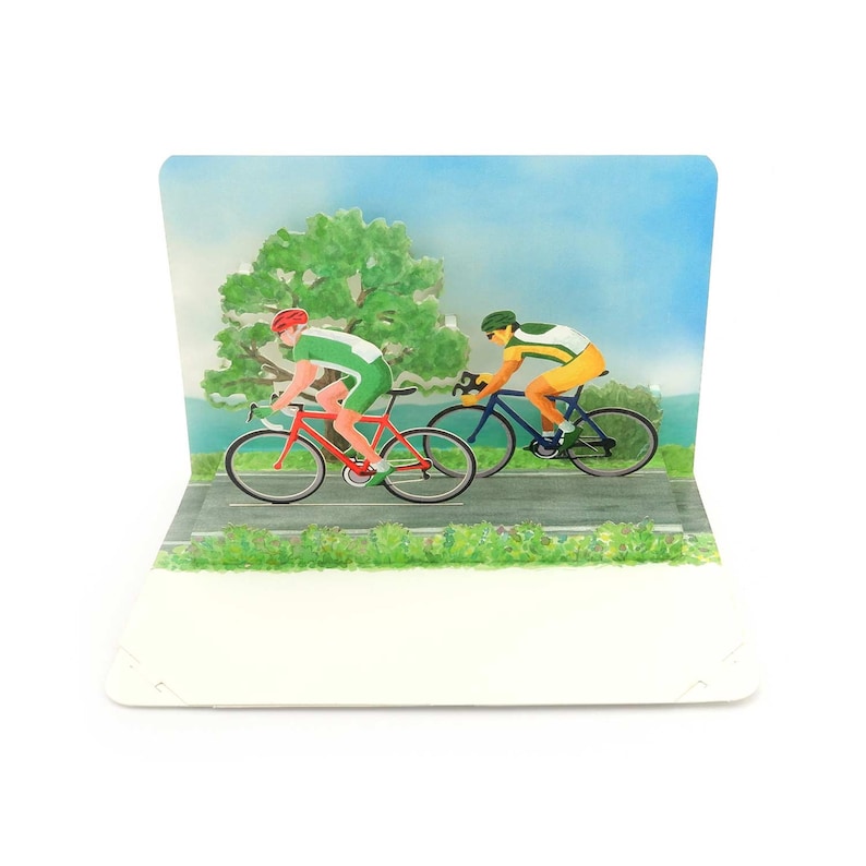 La carte pop-up de la course de vélo - Etsy France