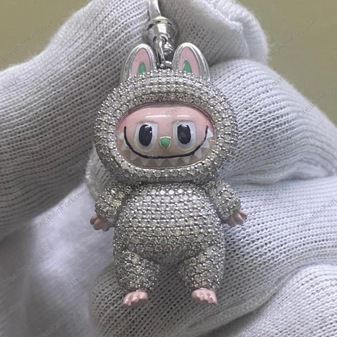Moissanite Labubu Pendant - Iced Out Hip Hop Jewelry - Etsy