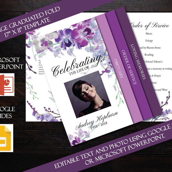 Funeral Program Template for Google Slides - Etsy Funeral Program Template for Google Slides - Etsy