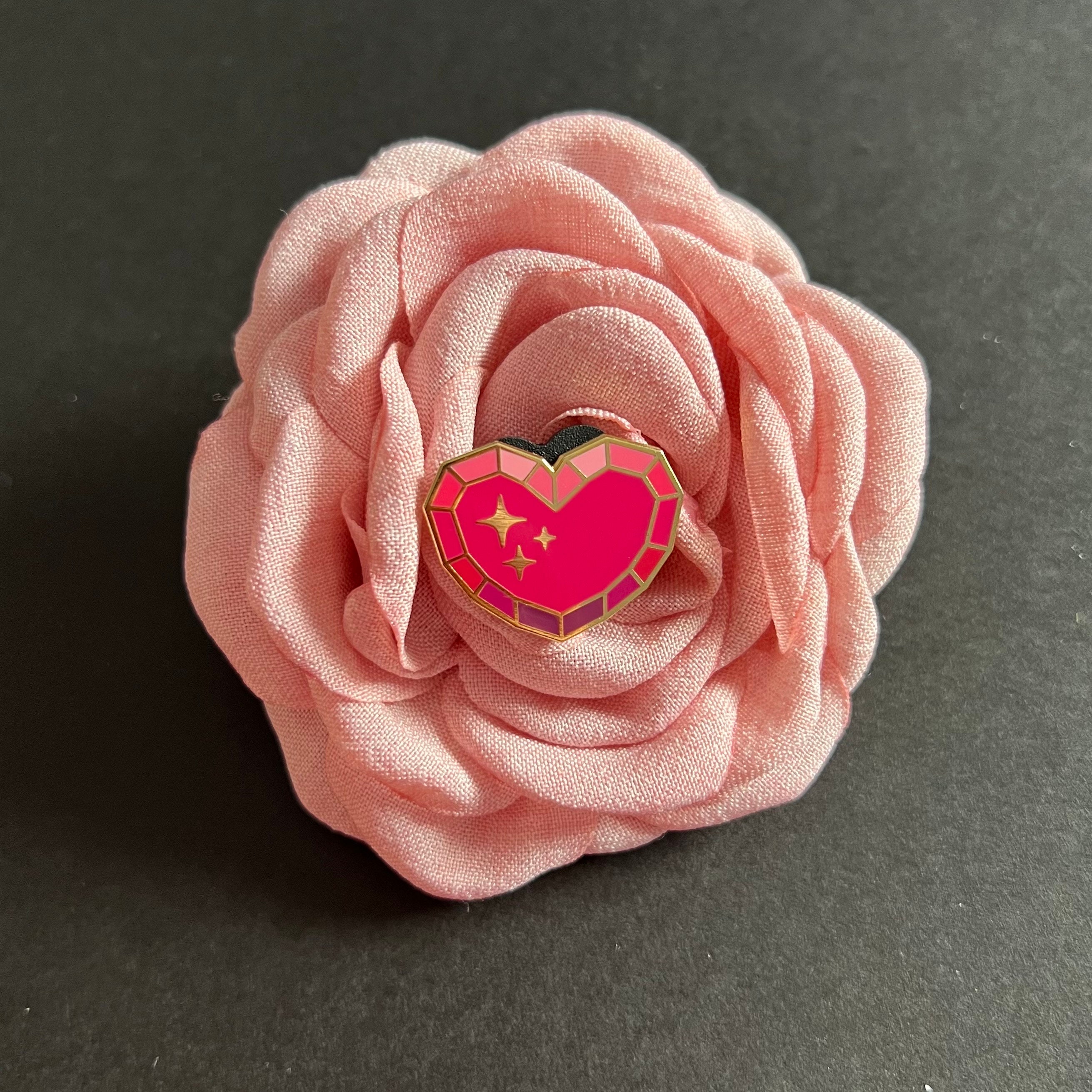 Heart Gem Enamel Pin Kawaii Pin, Cute Pin, Heart Pin - Etsy