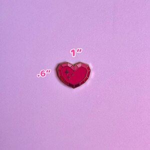 Heart Gem Enamel Pin | Kawaii Pin, Cute Pin, Heart Pin - Etsy