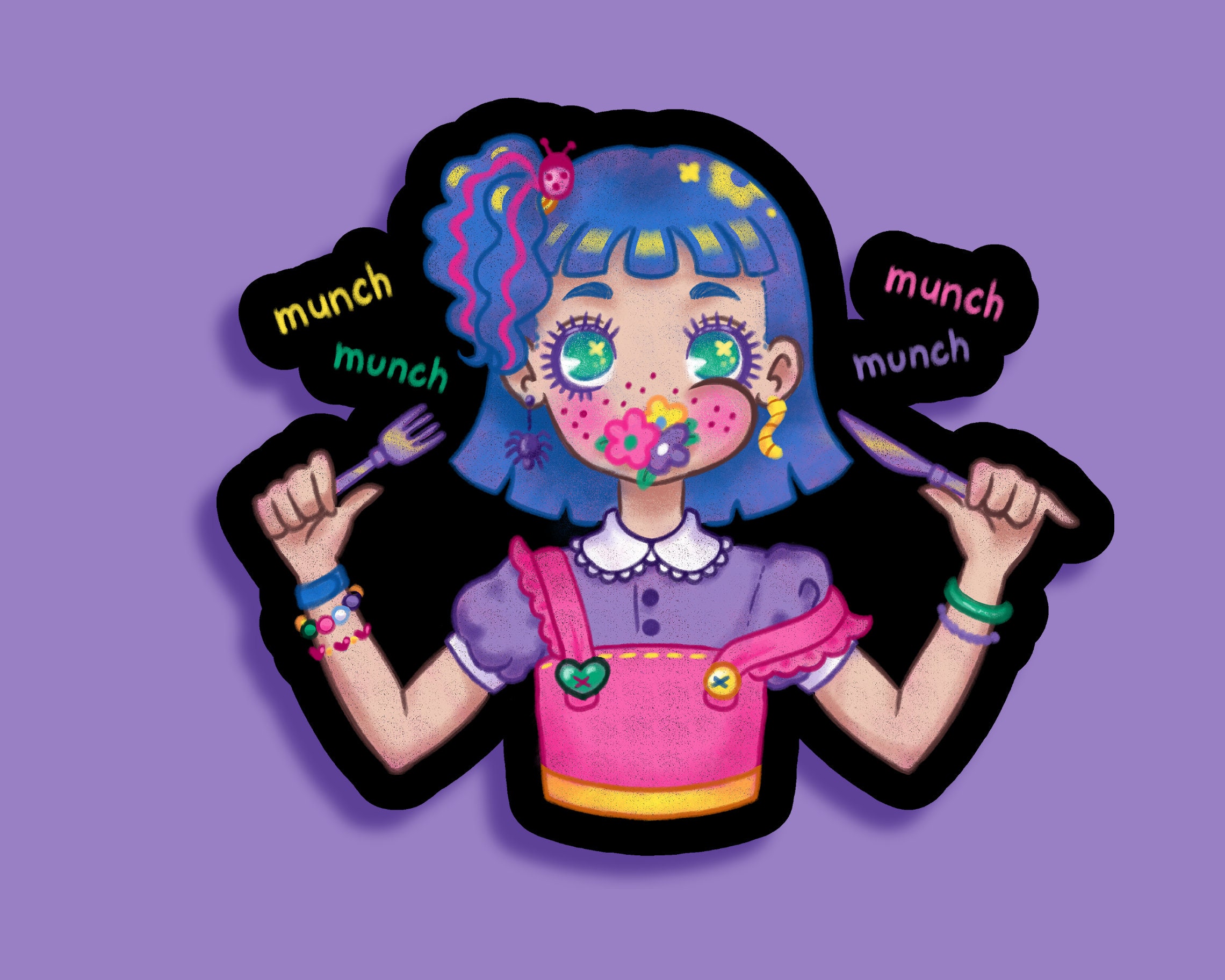 Munch Munch Sticker | Waterproof Sticker, Kawaii Sticker, Cute Sticker ...